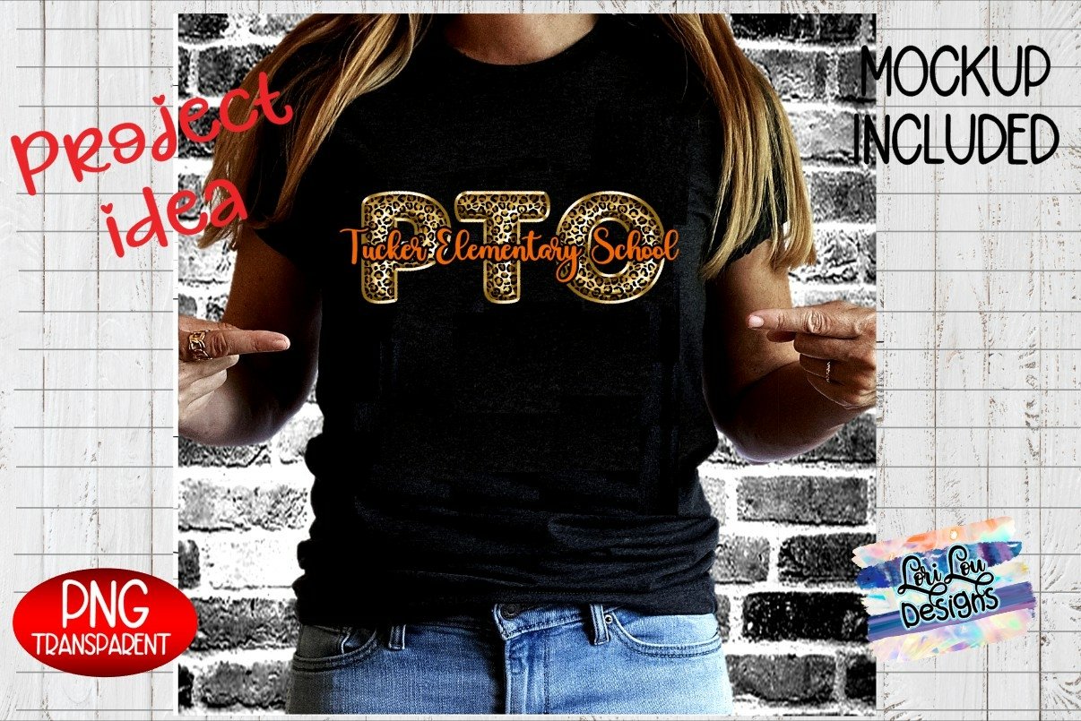 PTO Leopard Letters Printable Design PNG