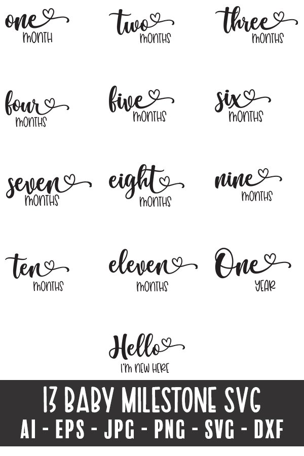 Baby Milestone SVG | 13 variations