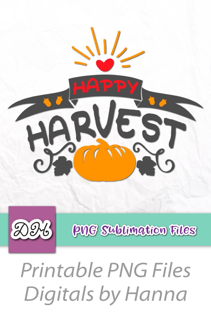 Happy Harvest Thanksgiving Pumpkin Clipart