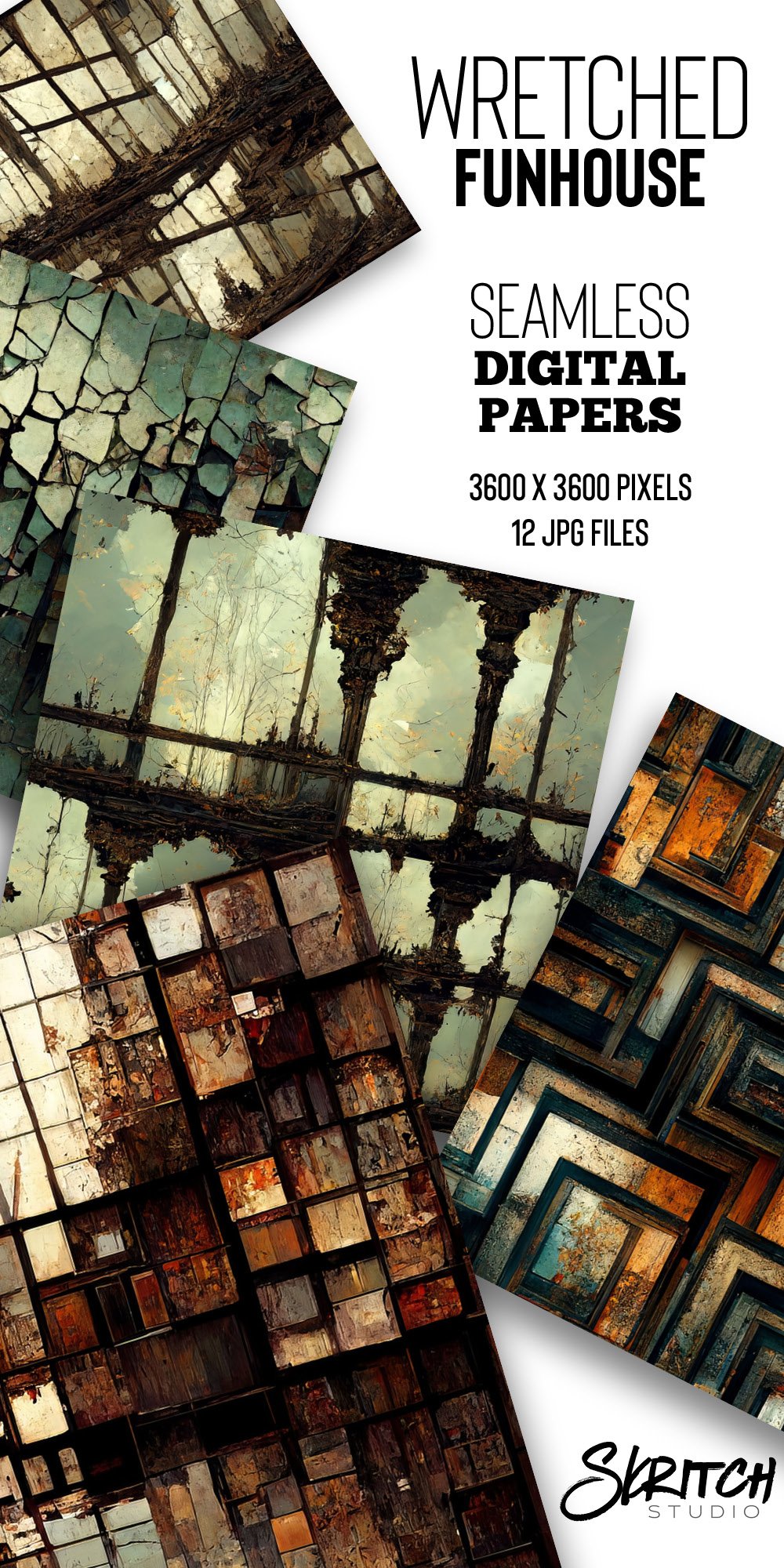 Wretched Funhouse Seamless Grunge Textures