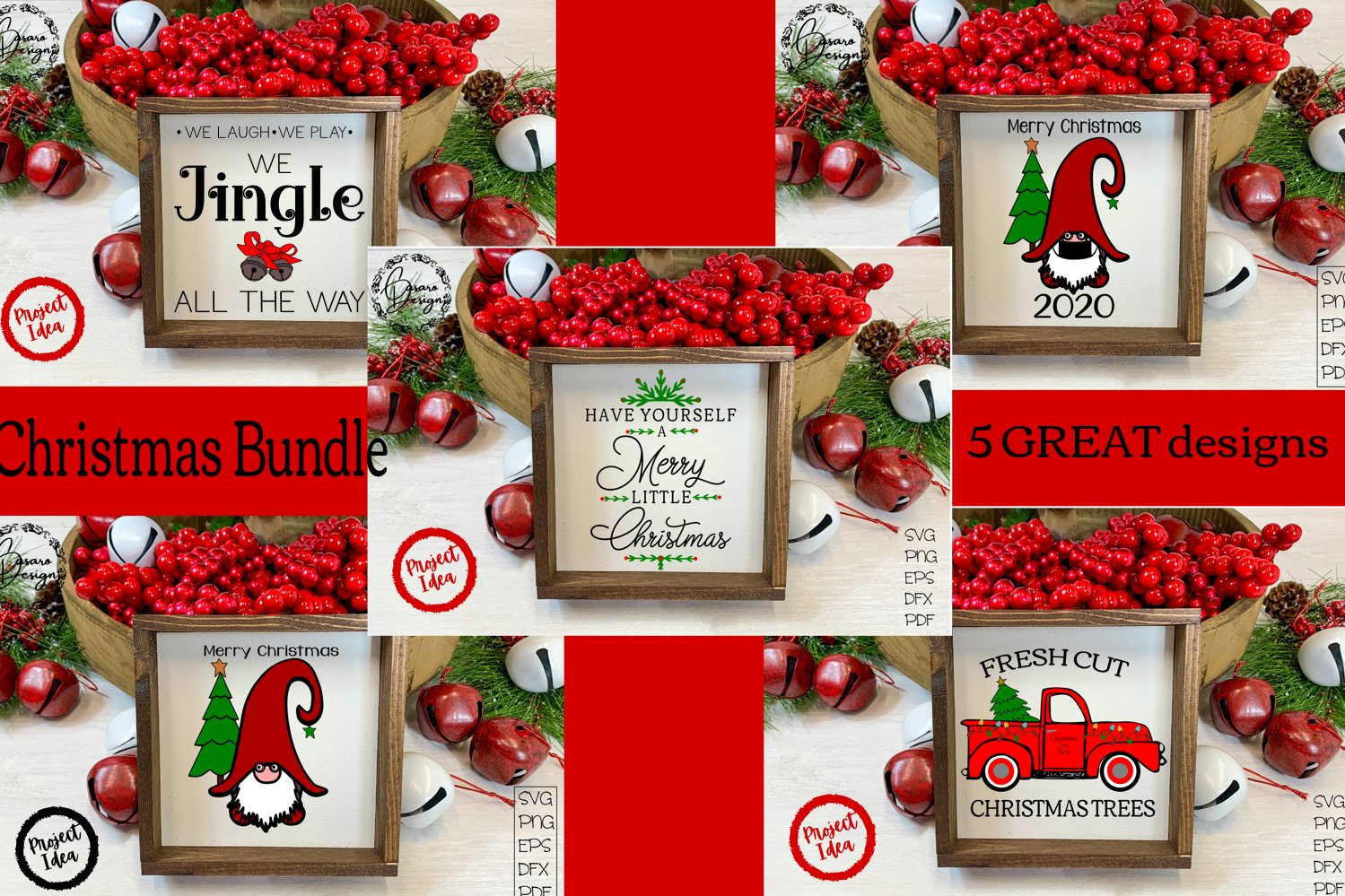 Christmas Bundle! $5.00! SVG PNG DXF EPS PDF (948086)