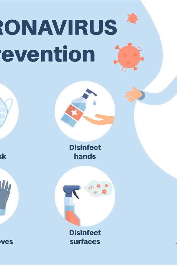 Coronavirus prevention. Doctor explain how to prevent Covid-