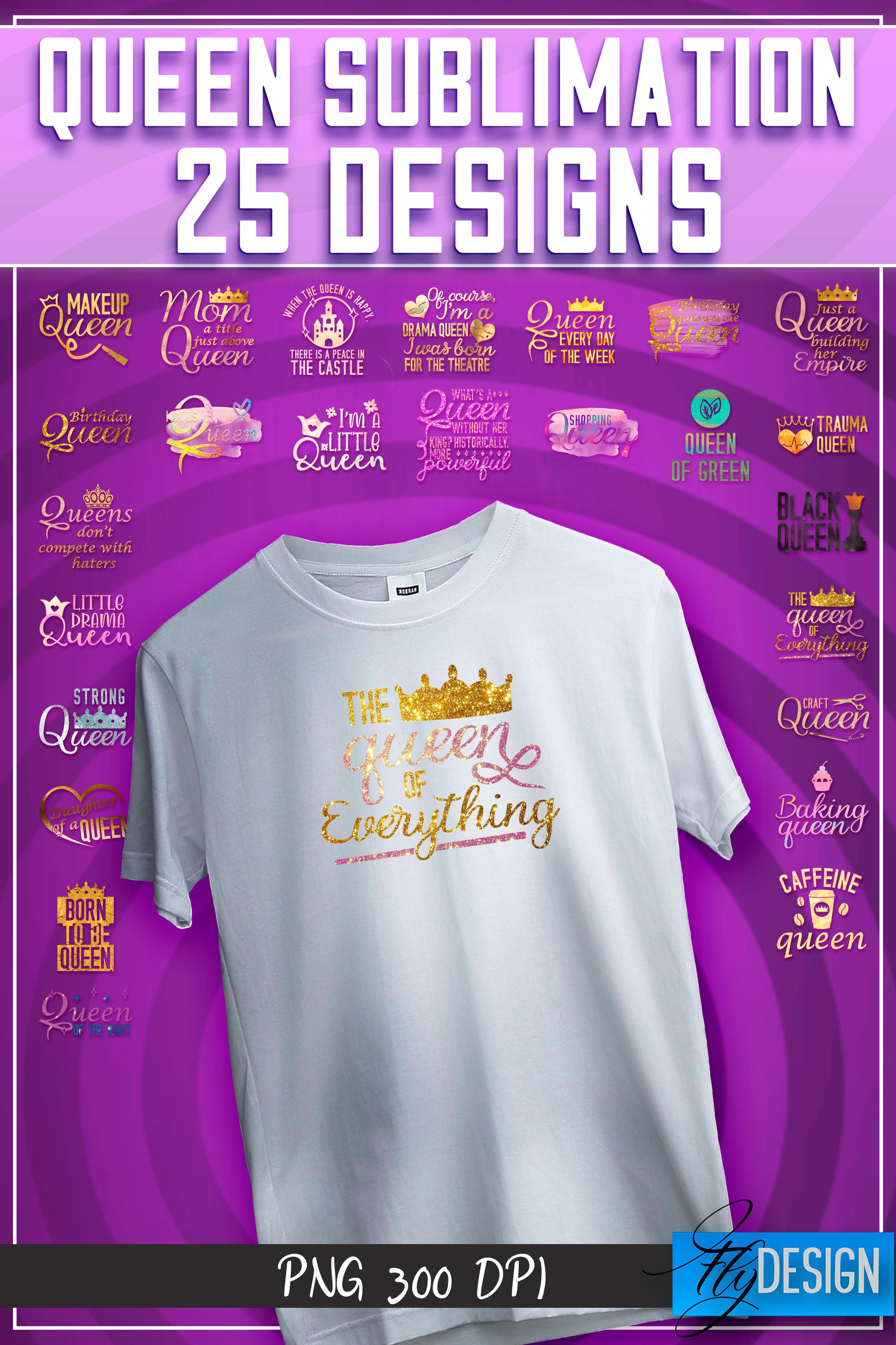Queen Sublimation Design| Blessed Mama (3302244)