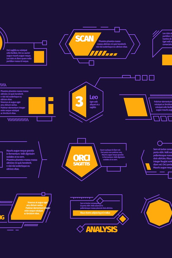 Digital callouts. Modern web layout communication infographi