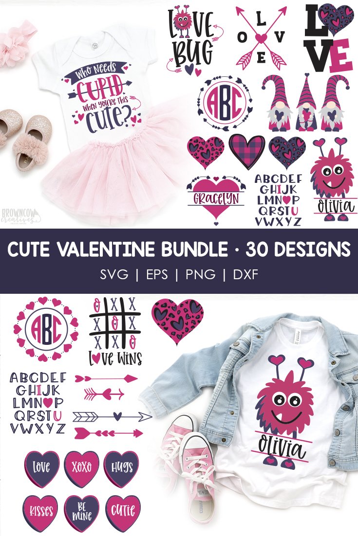 Cute Valentine Bundle 30 Valentine Designs