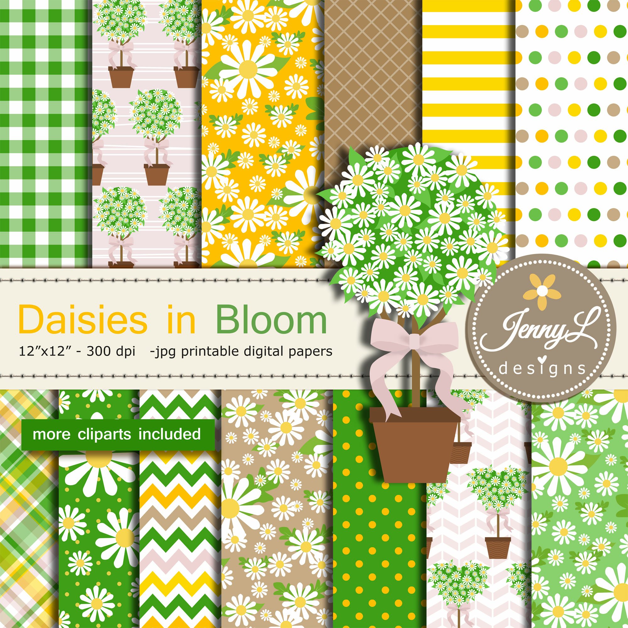 Smiley Face Digital Papers and Clipart