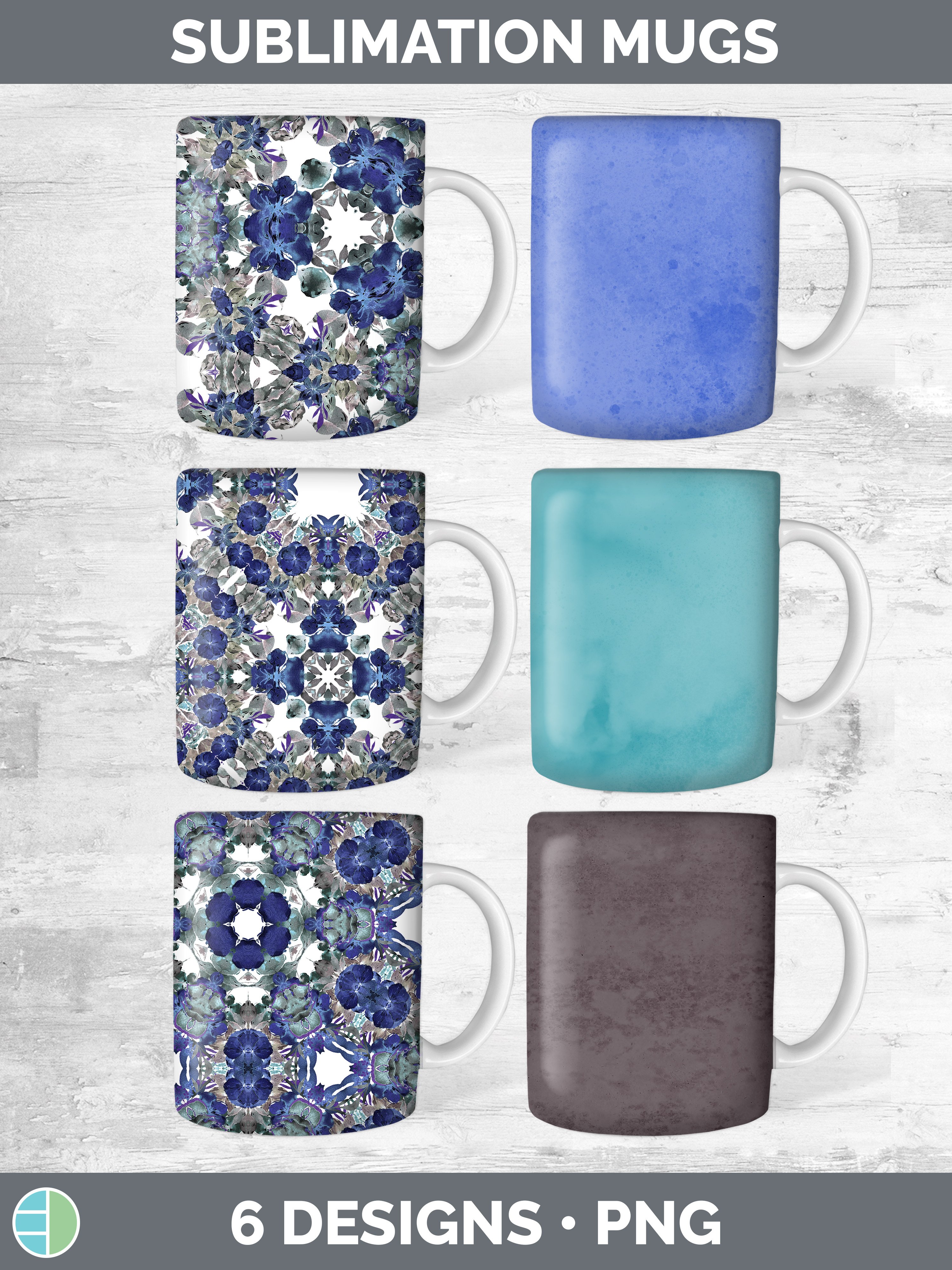 Ornate Mug Sublimation | Coffee Cup Designs PNG