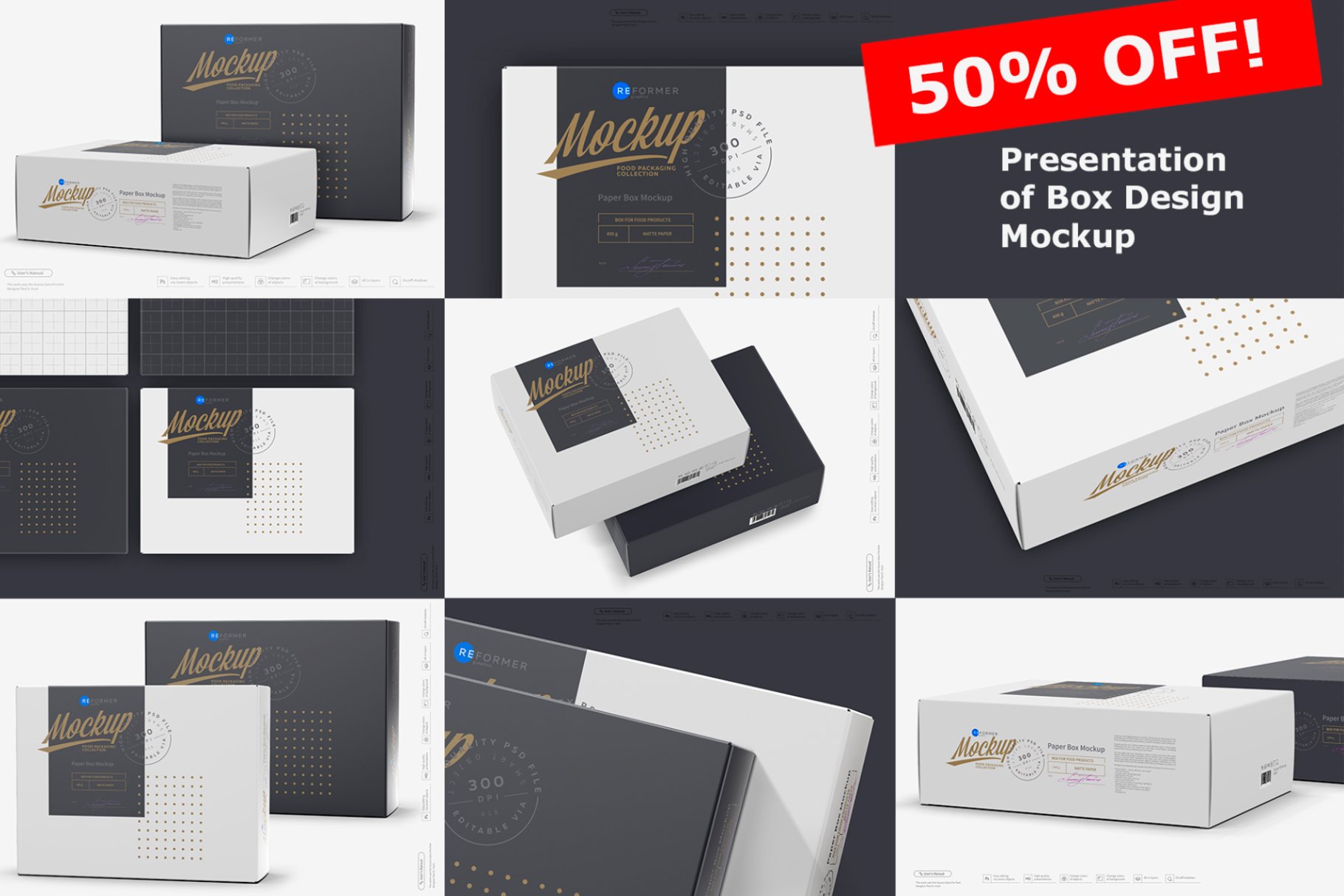 Presentation of Cartoon Box Design Mockup (1425676)