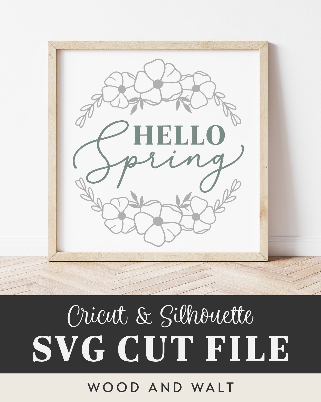Hello Spring Sign SVG for Cricut