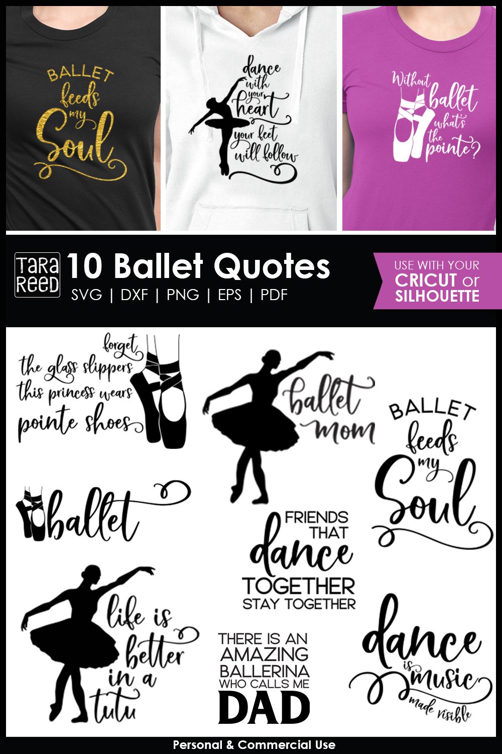 Ballet SVG Bundle for Cricut or Silhouette