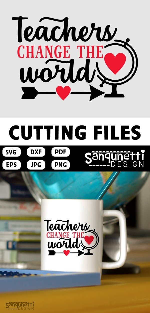 Teachers change the world SVG, teacher (581422)