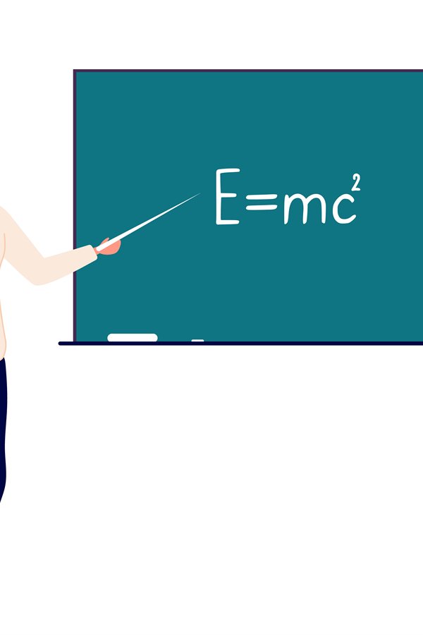 Teacher professor at blackboard. man teaching physics in cla