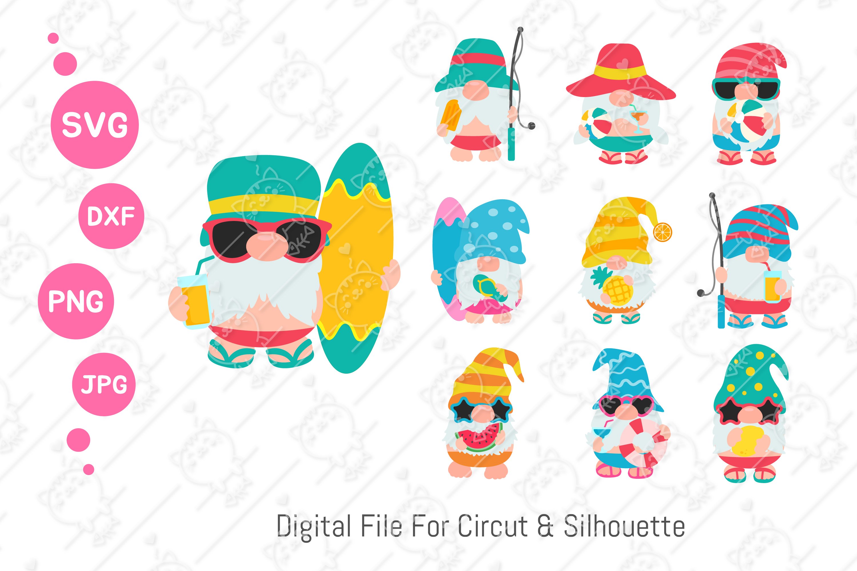 Gnomes Summer family svg | Beach Gnomes bundle (1354509)