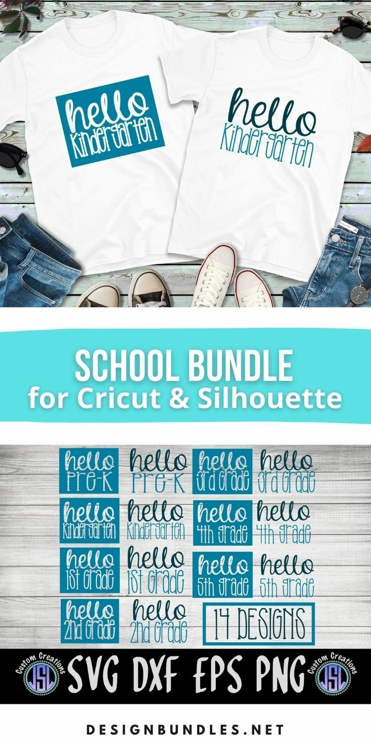 Hello School Bundle | Set of 14 | SVG DXF EPS PNG