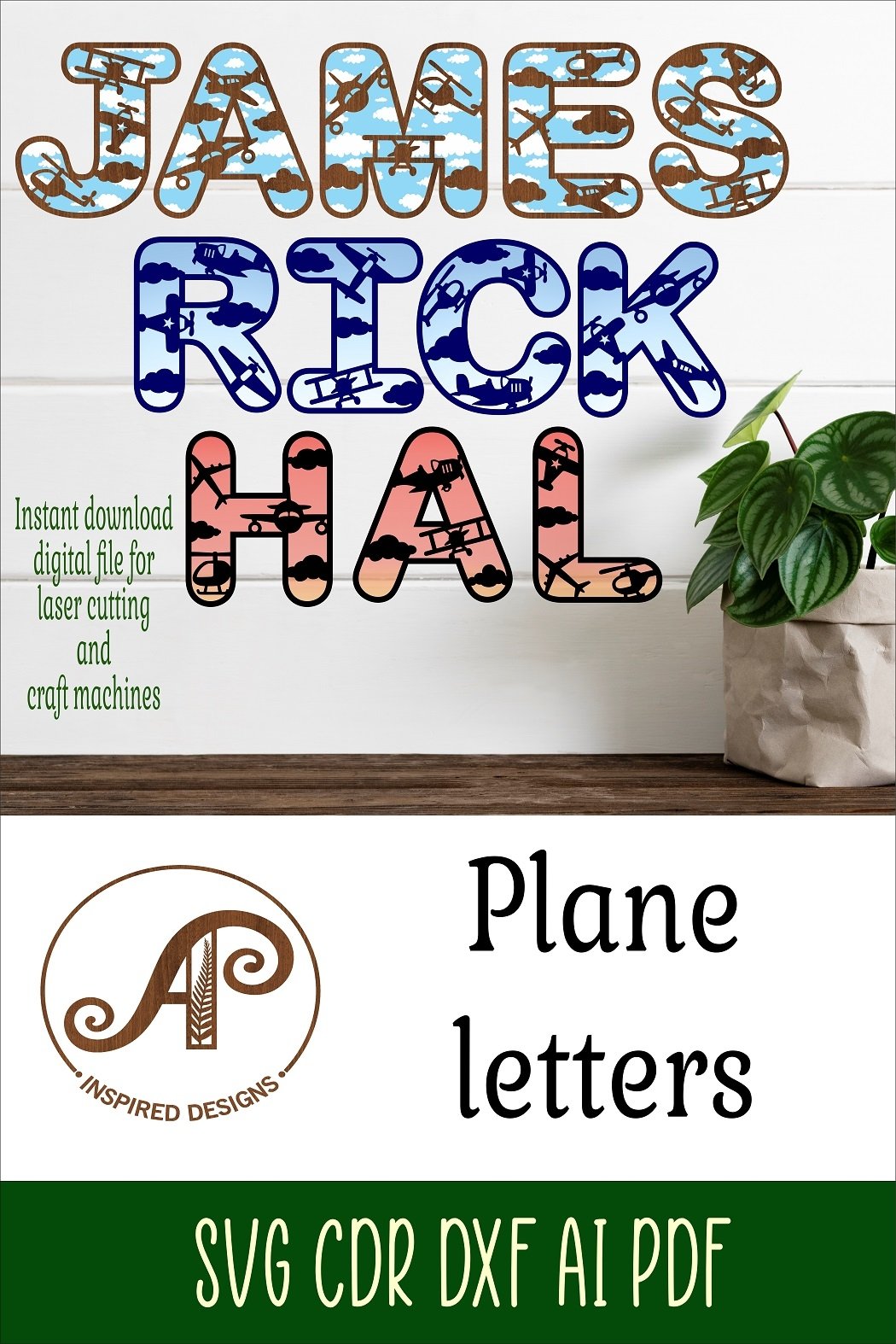 Plane alphabet set. 2 layer letters. 47letter