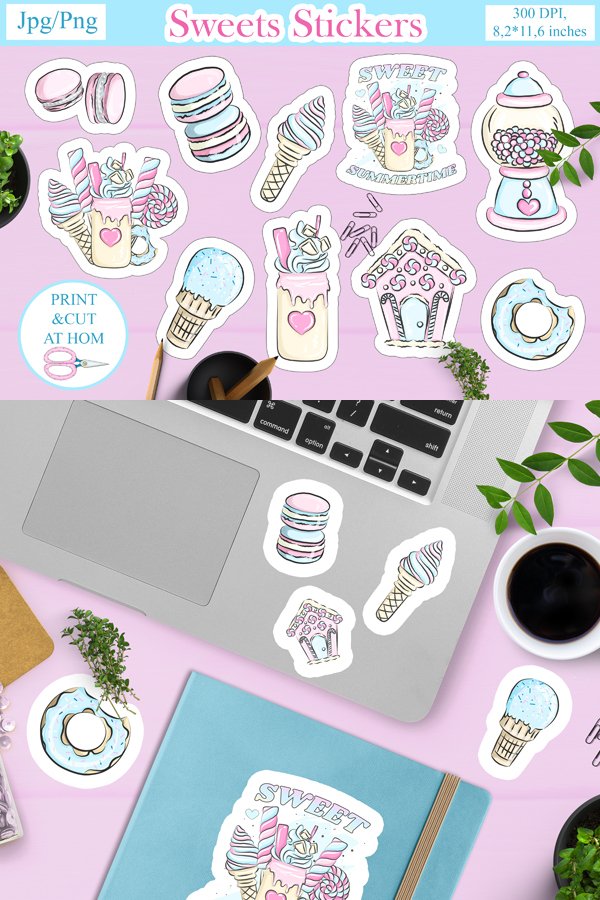 Cute Sweet Breakfast Planner Stickers