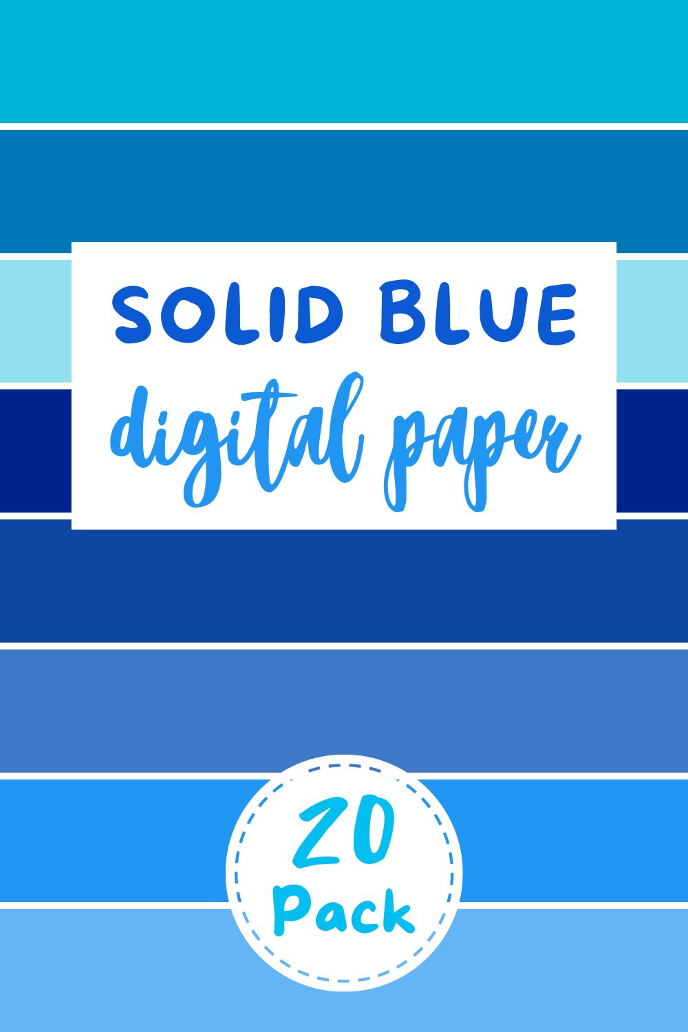 Blue Solid Colors Digital Paper, Solid Color Backgrounds