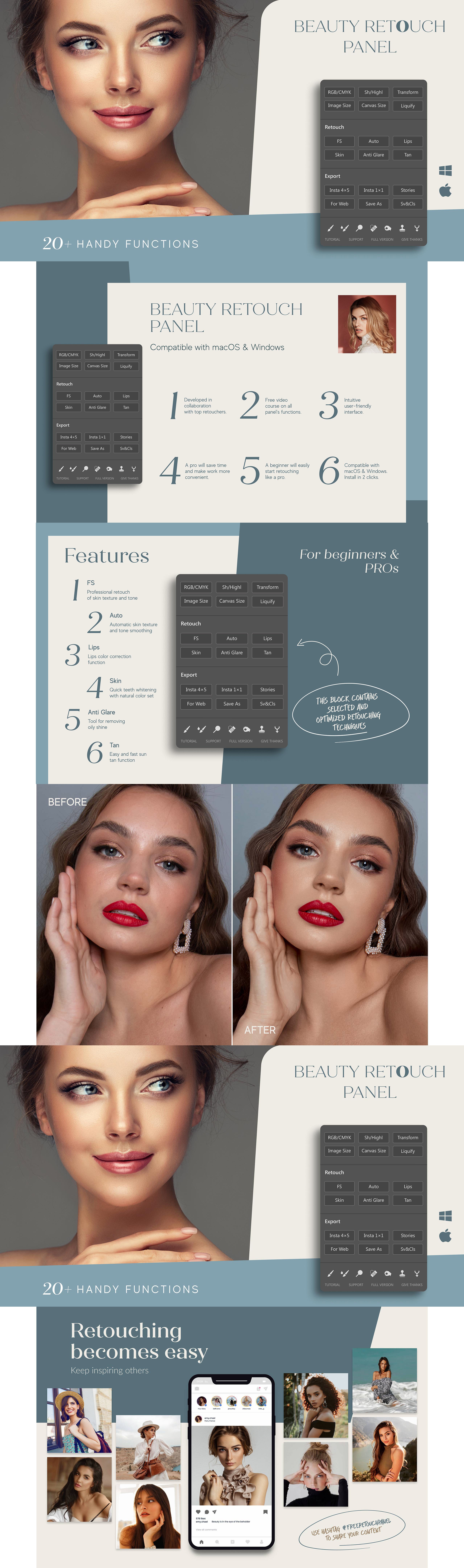 Beauty Retouch Panel for Photoshop