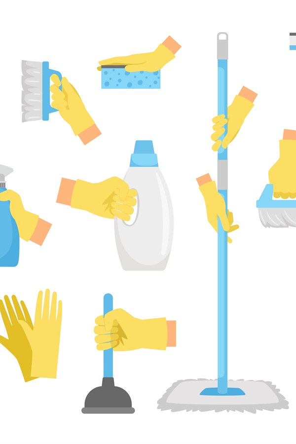 Cleanning tools with hands