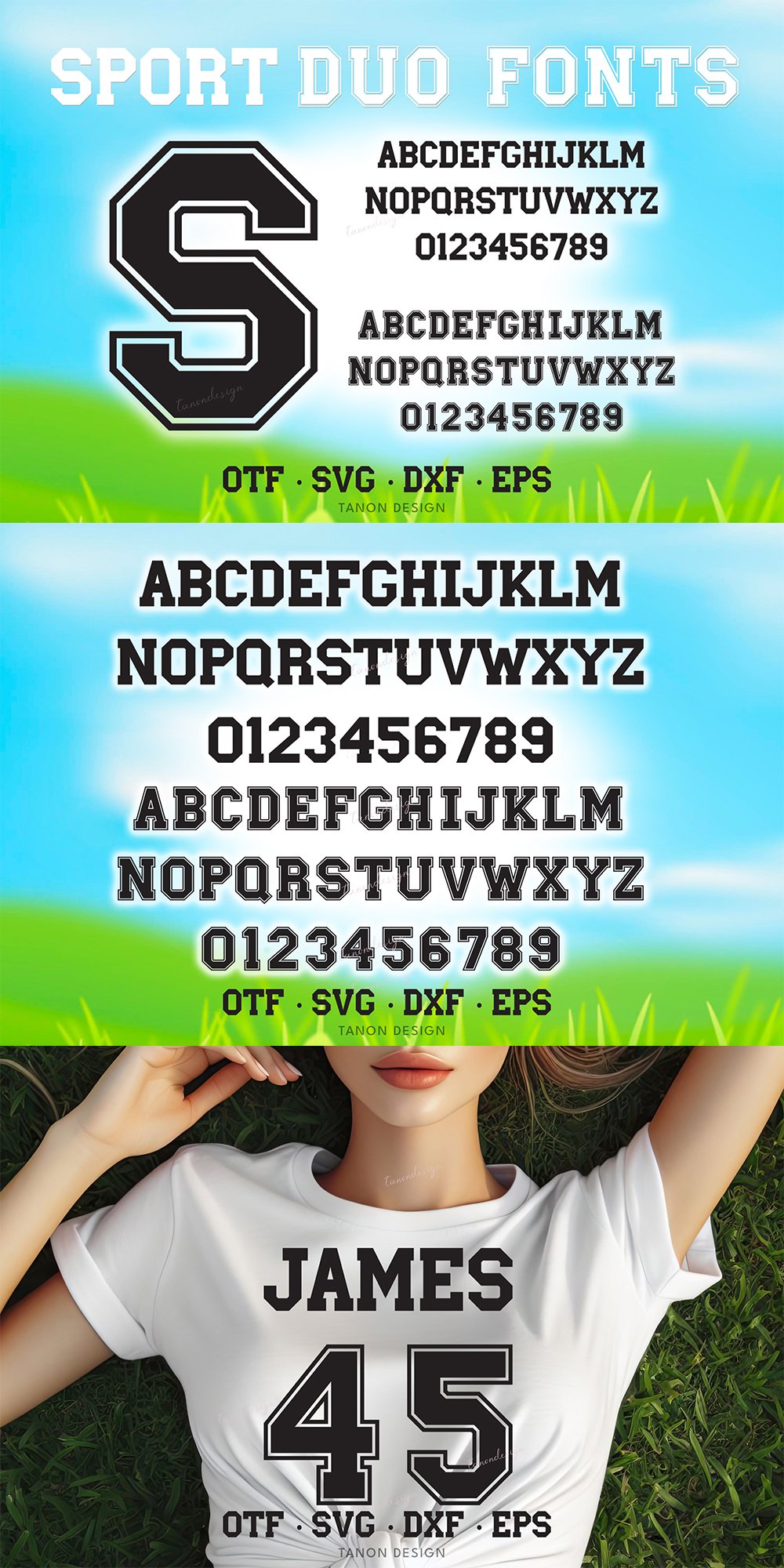 Sport Duo Fonts and SVG , University, Athletic, Collegiate