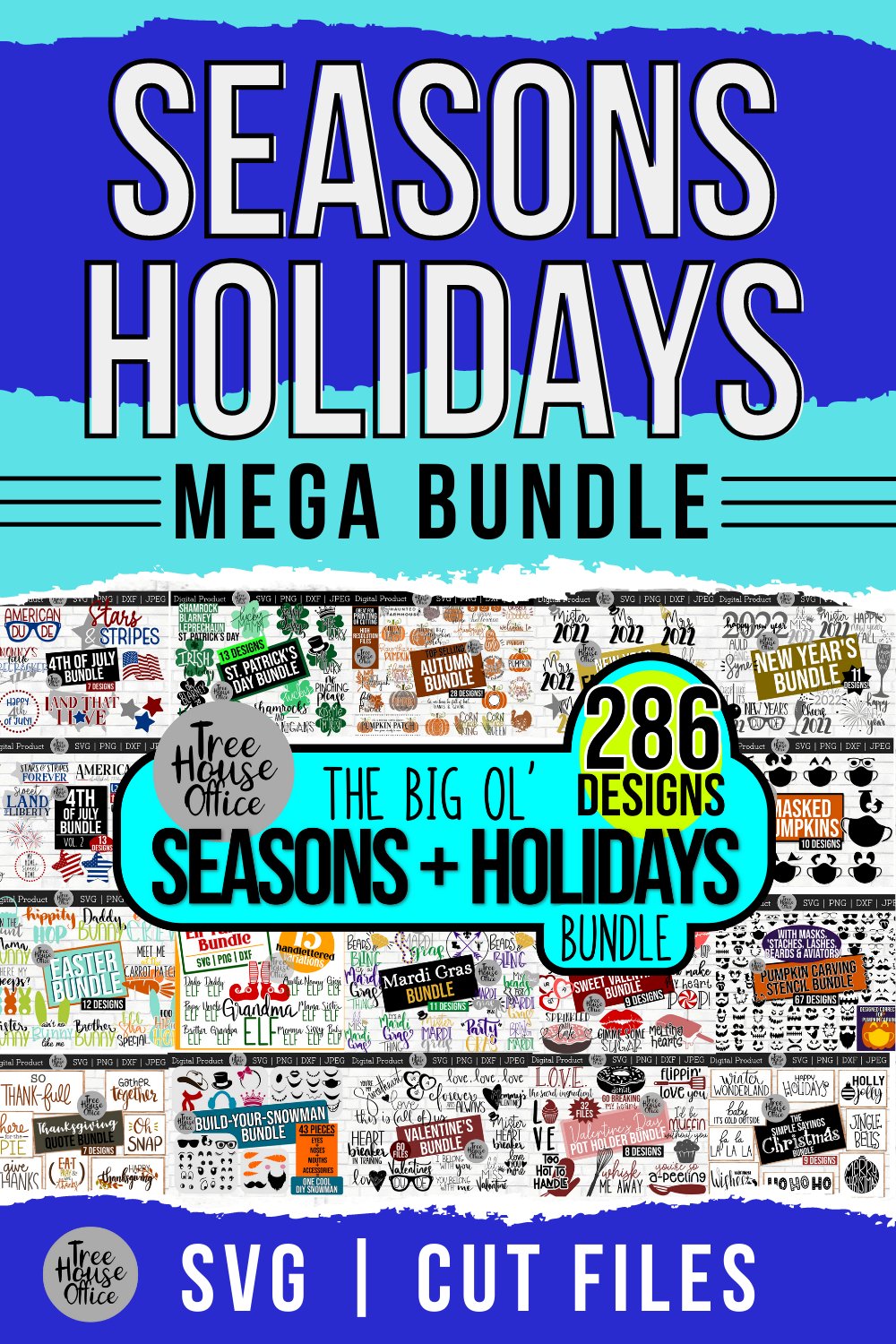 Seasons and Holidays Mega SVG Bundle, Seasonal SVG Bundle