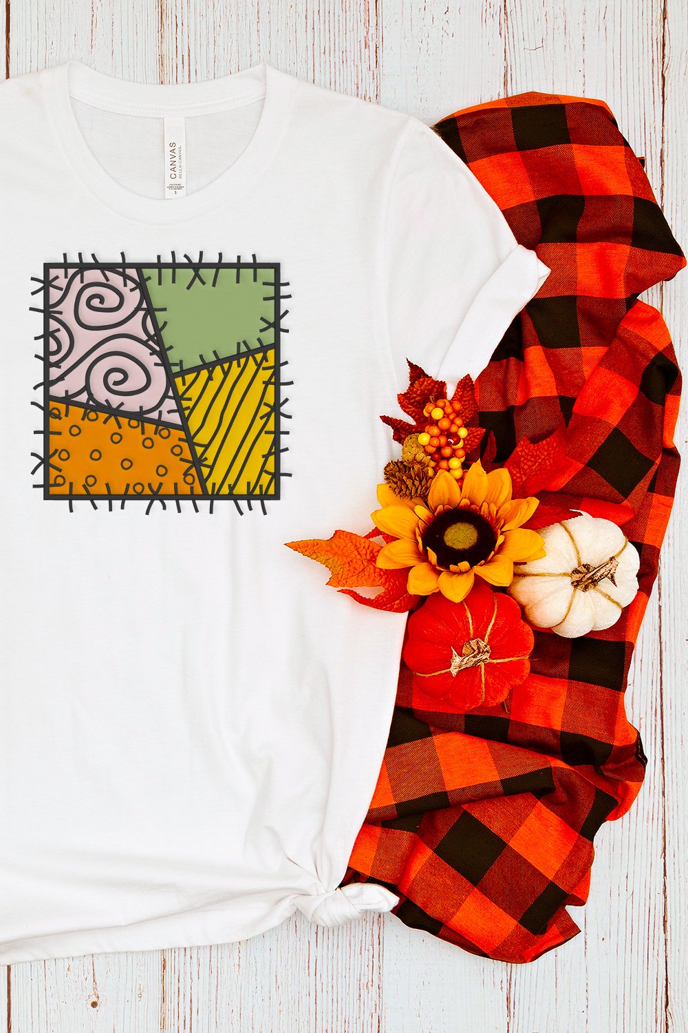 Fall Patchwork Applique Embroidery File