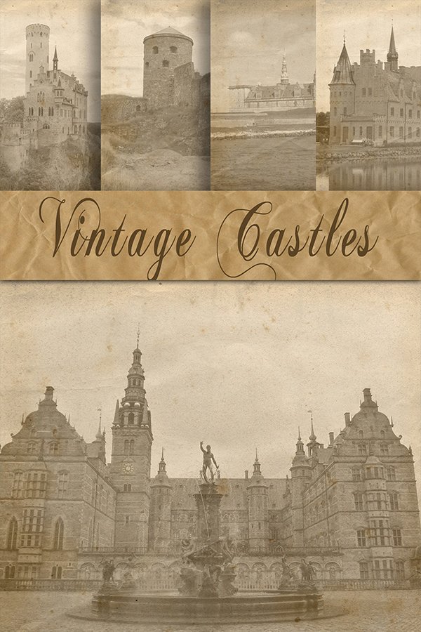 Vintage Castles Digital Paper