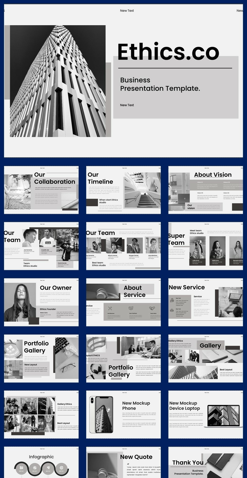 Ethics - Business PowerPoint Template