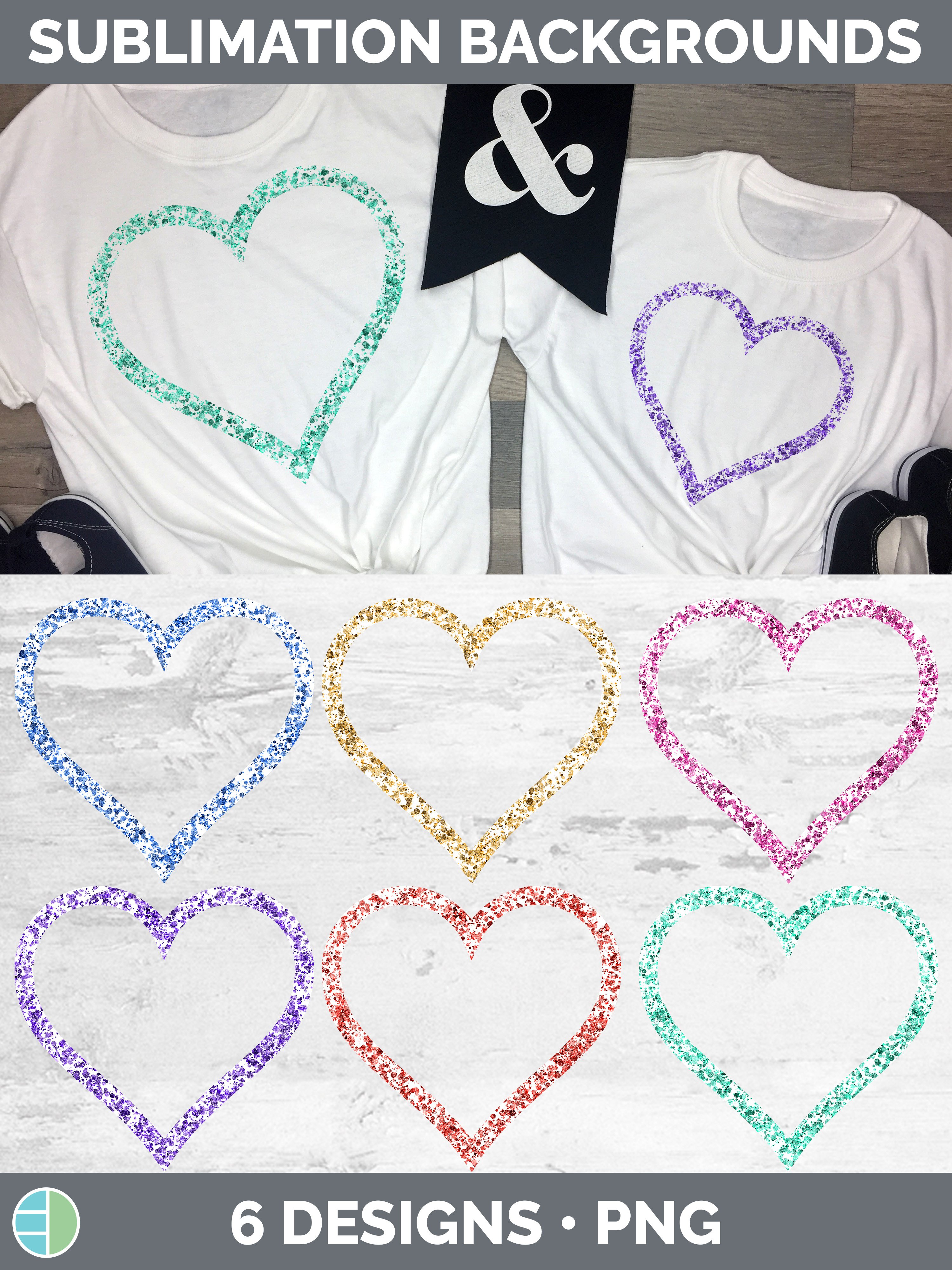 Splatter Heart Frame Clipart