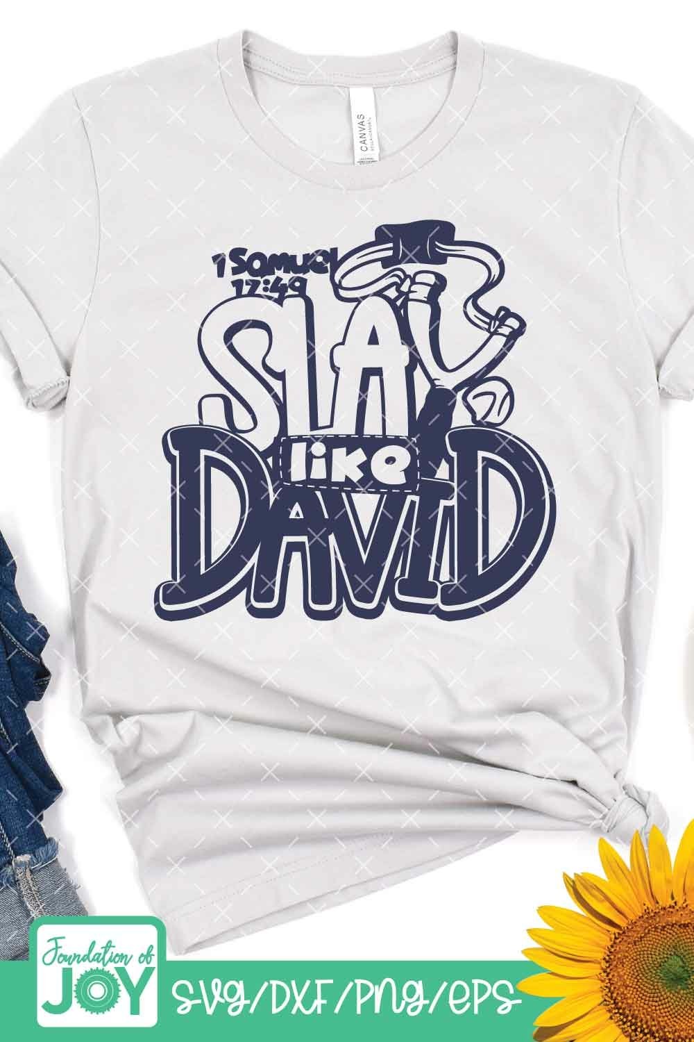 Slay like David, David and Goliath, Bible Verse svg