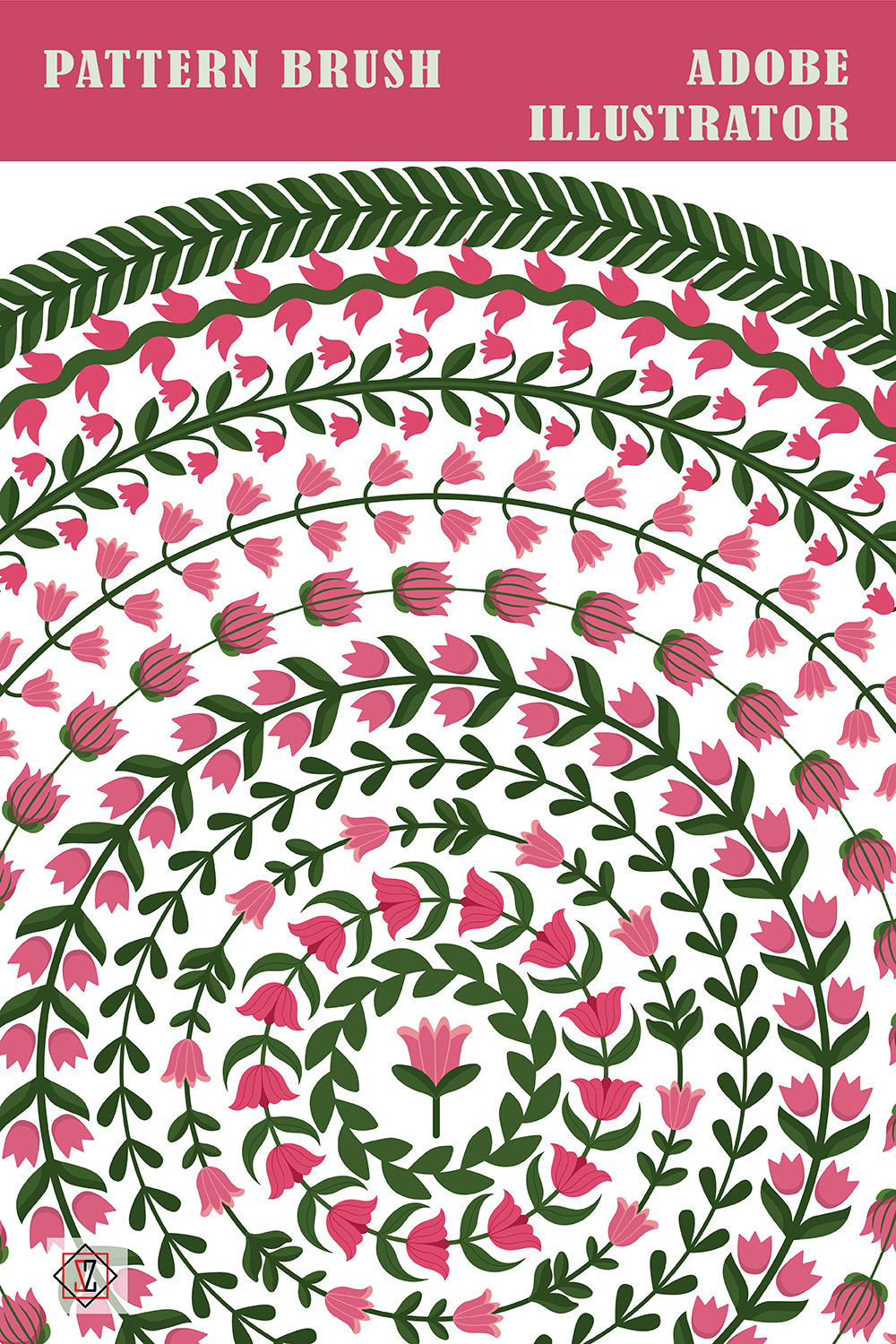Floral Pattern Brushes for Adobe Illustrator