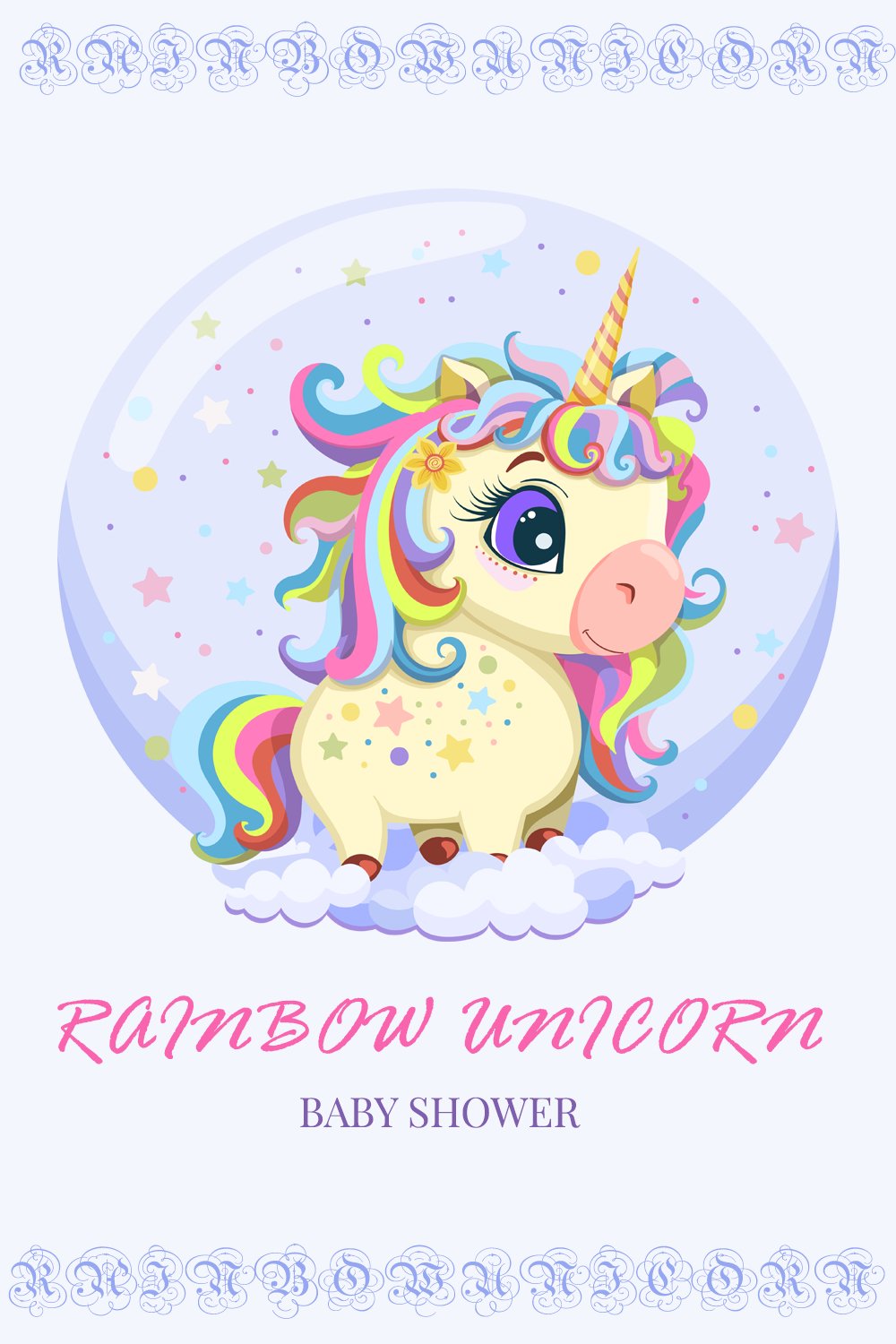 Cartoon Cute Rainbow Unicorn Clipart Bundle/PNG/JPG/vector
