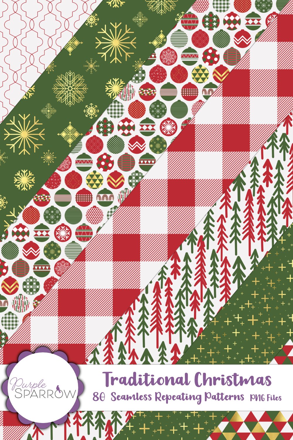 Traditional Christmas Seamless Pattern Collection