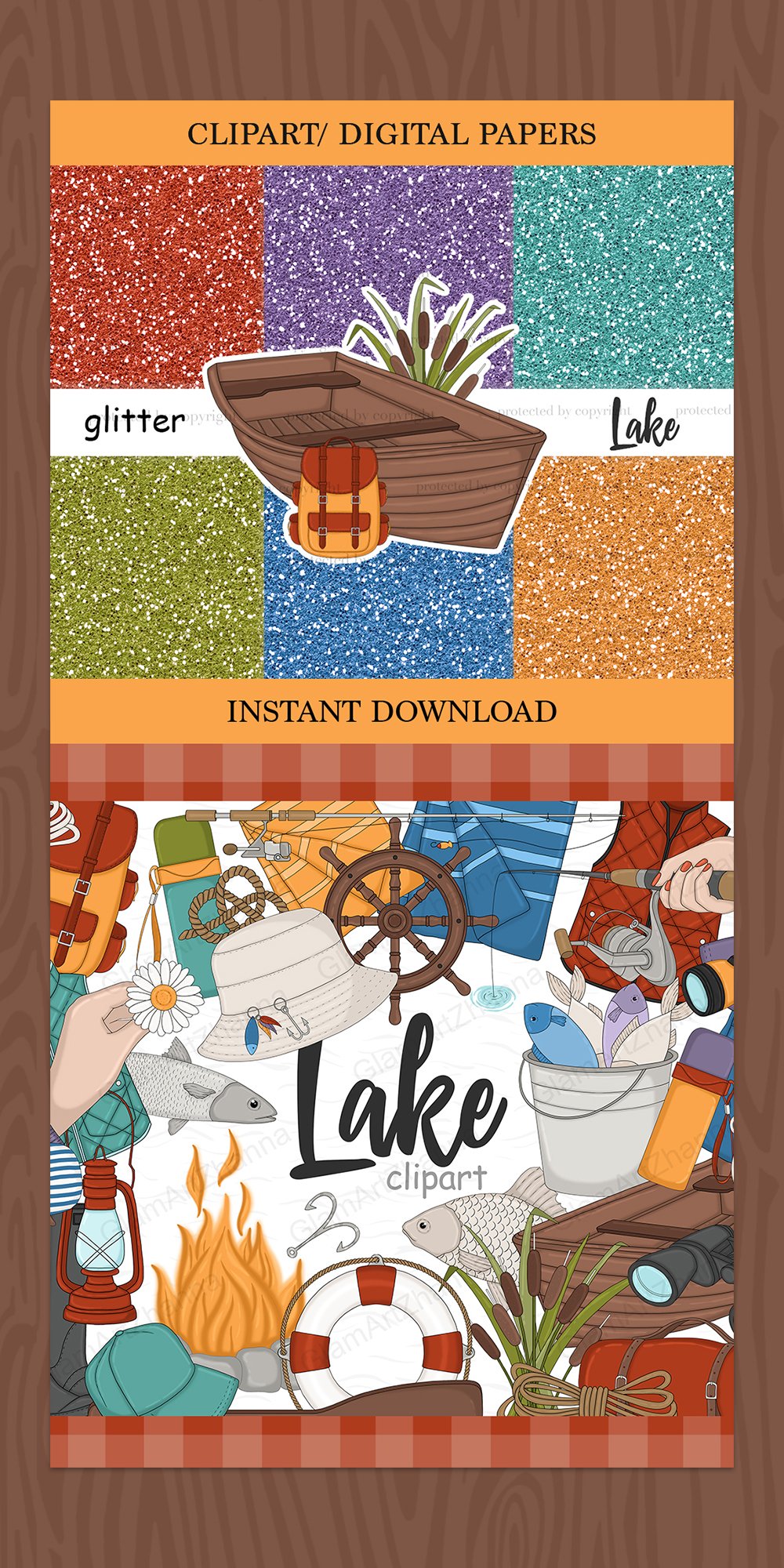 Lake Glitter | Nautical Background