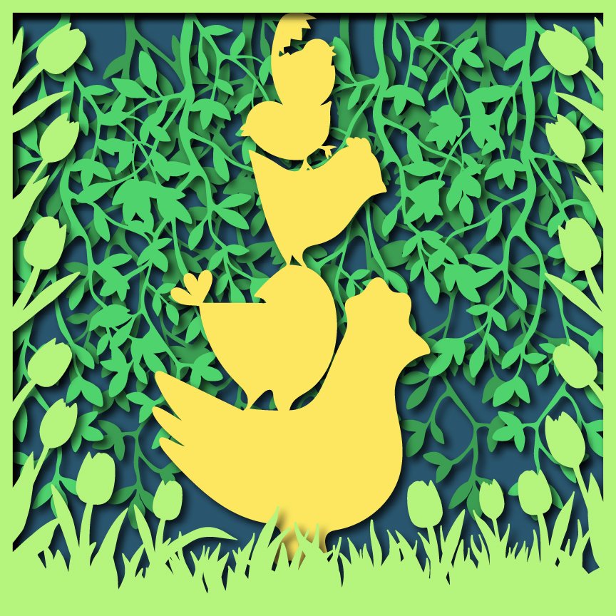 3D Crafts Happy Easter greeting card (1262456)