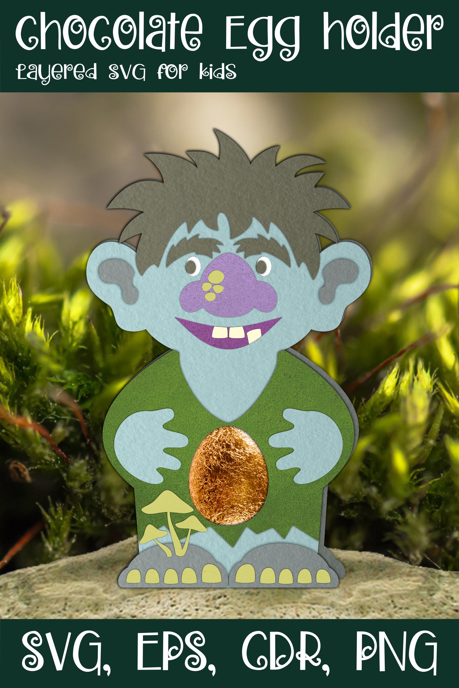 Troll Easter Egg Holder Template