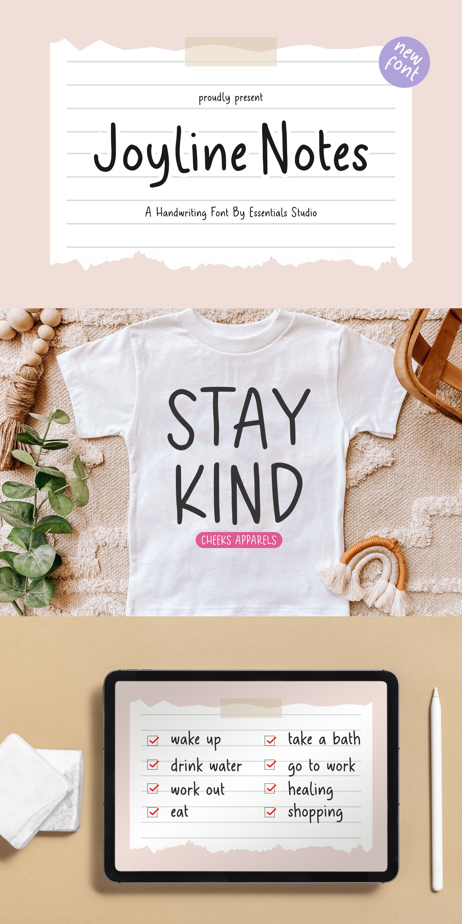 Joyline Notes - Cute Notes Handwriting Font