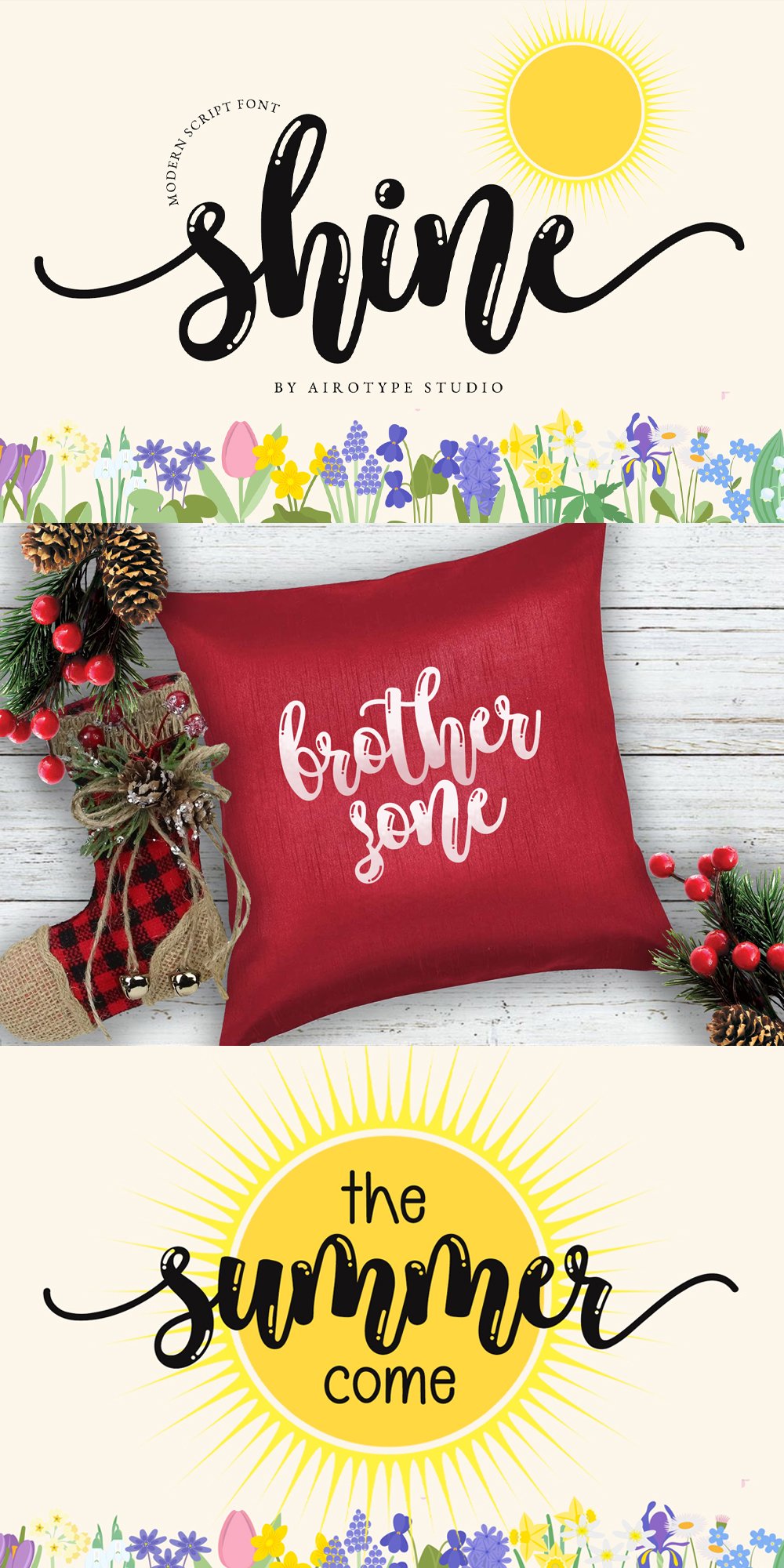 Shine - Bold Script Font with Tail Swash