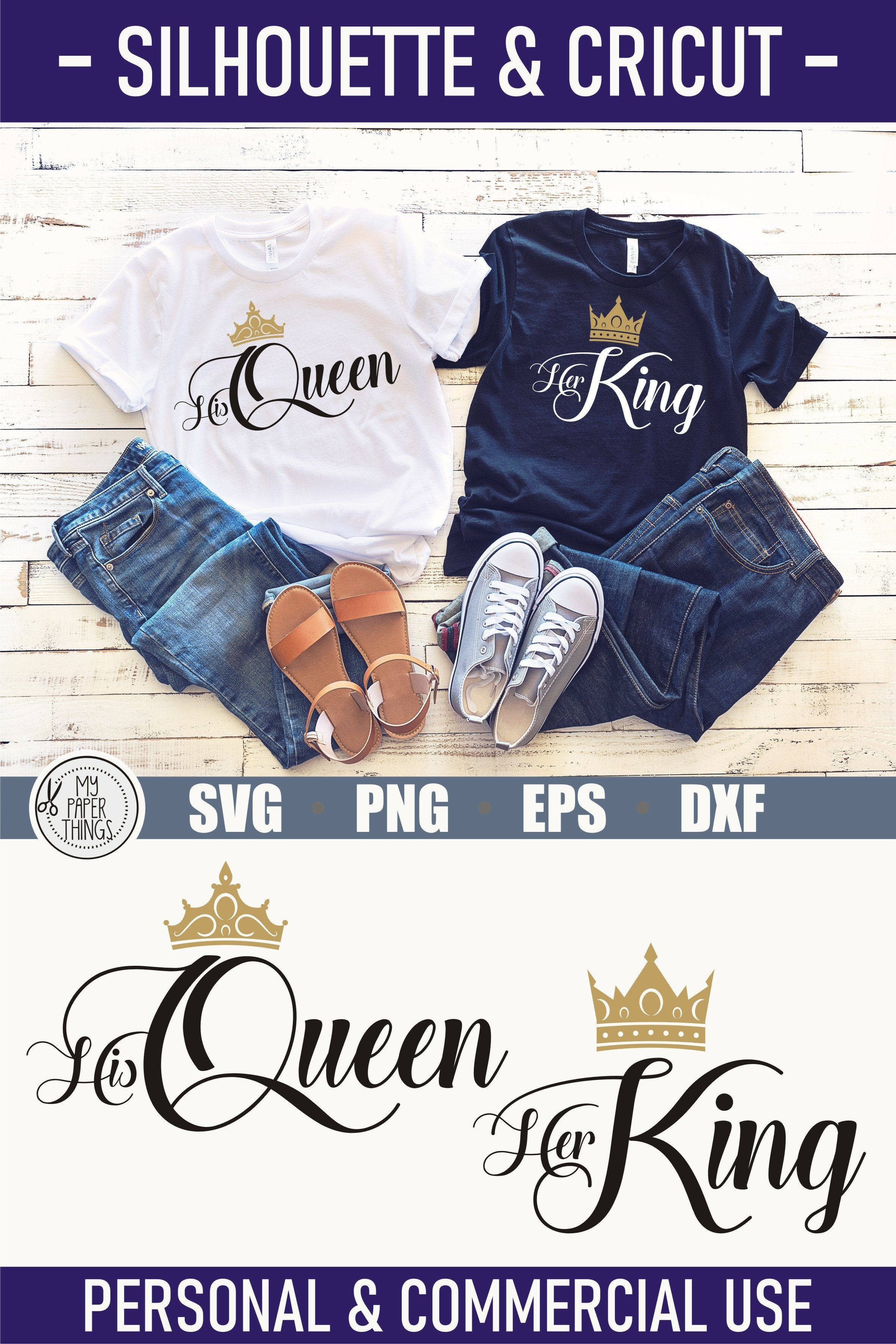 His Queen and Her King shirt svg cut files