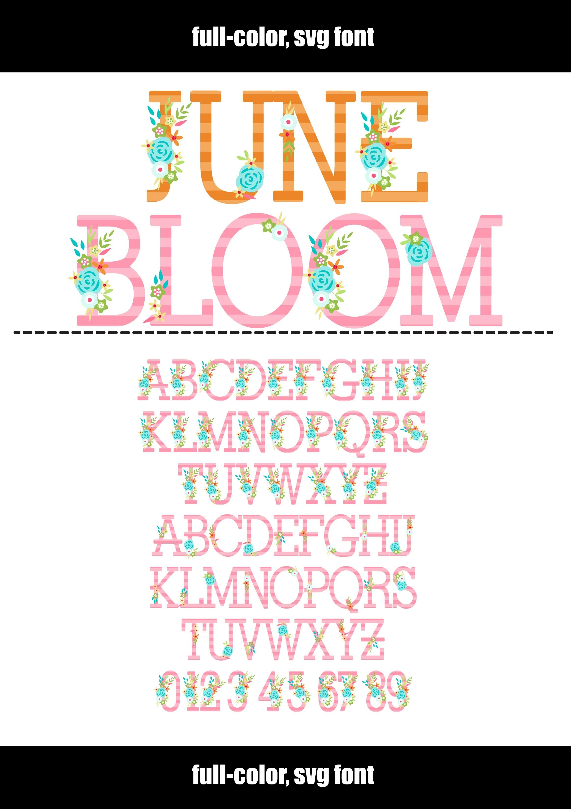 Full Color SVG Floral Font: A Beautiful and Versatile Font
