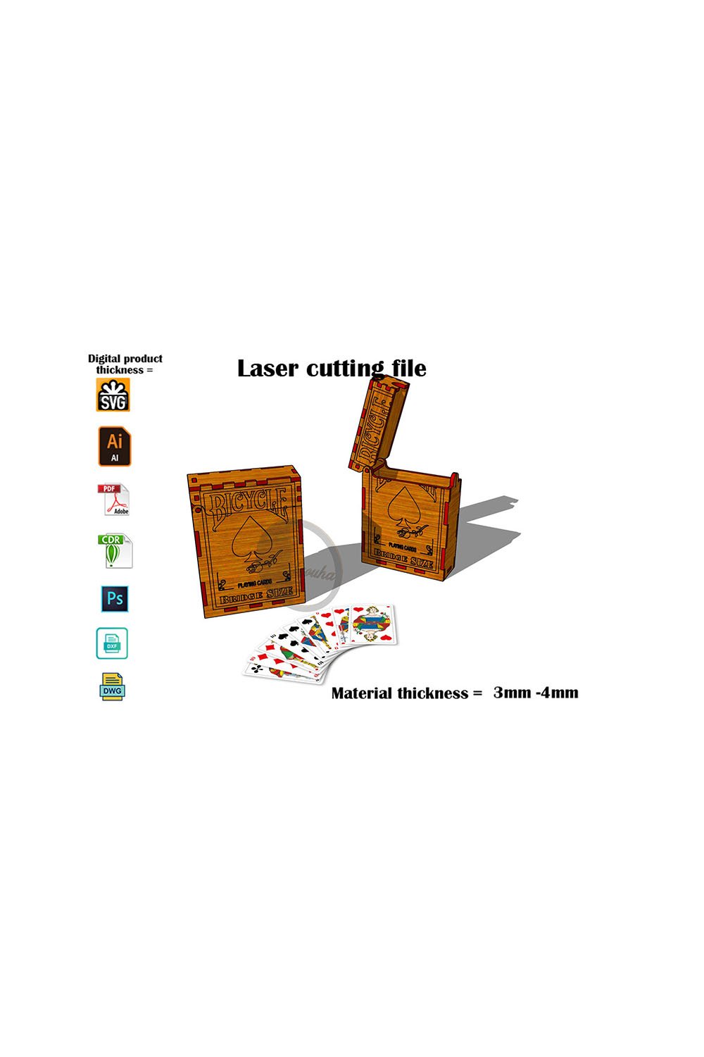 Card Box SVG 3mm-4mm