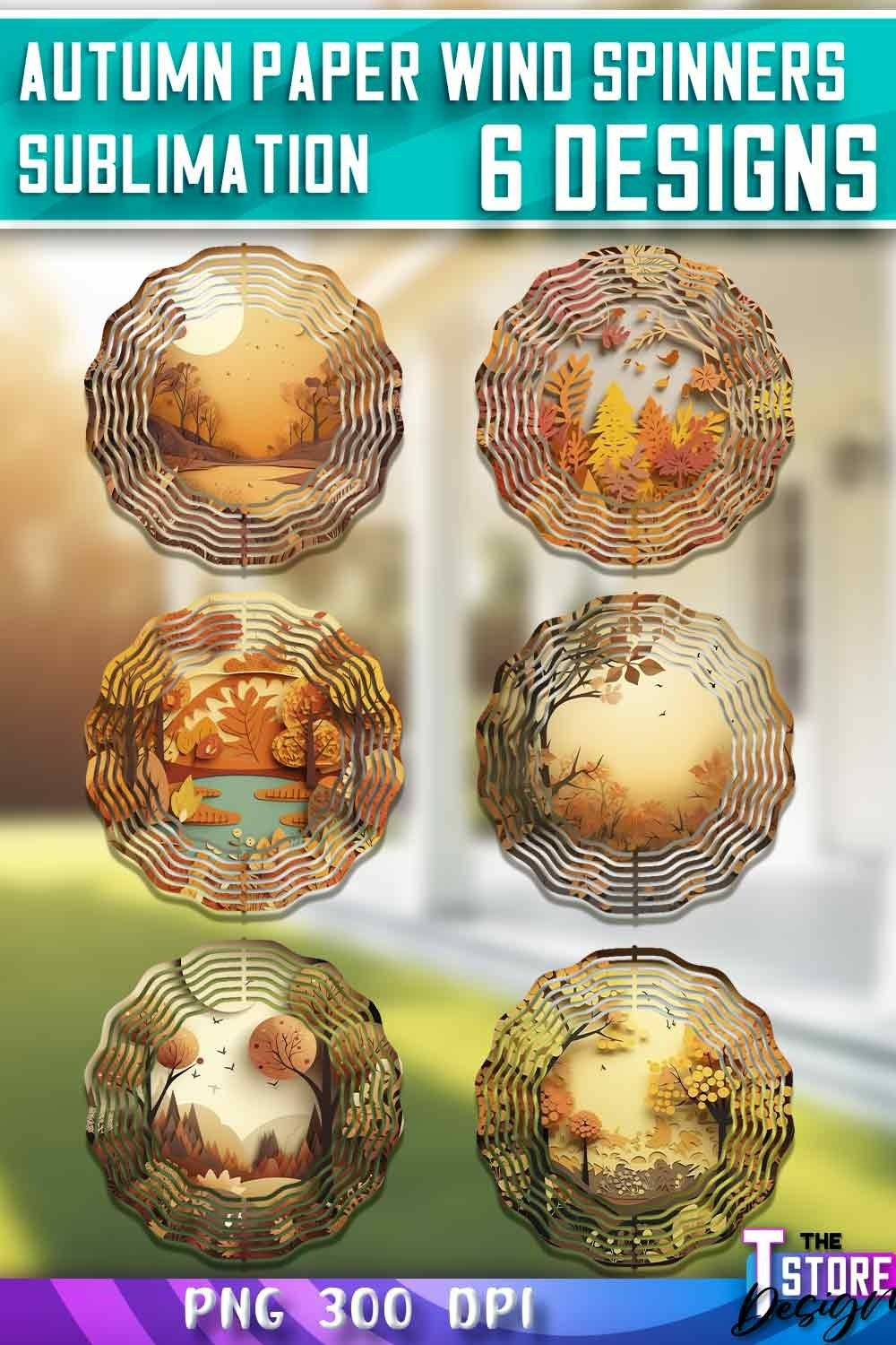 Autumn Paper Wind Spinners Sublimation Bundle|Fall (2759432)