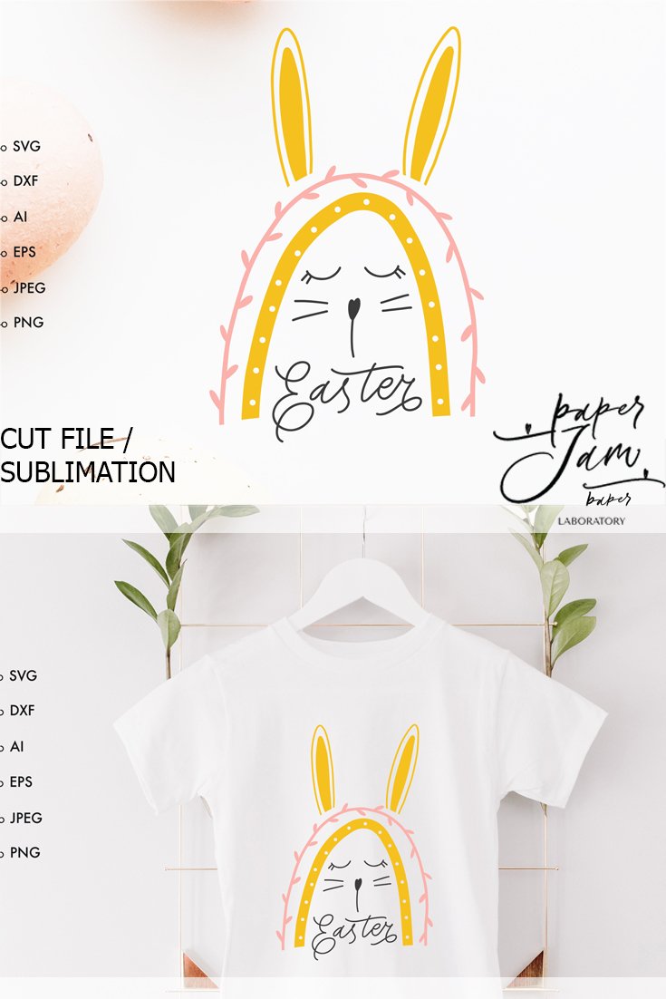 Easter bunny face svg, Easter sublimation, kids easter svg