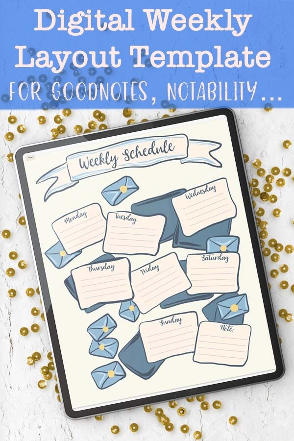Digital Weekly Schedule Template For GoodNotes Planner