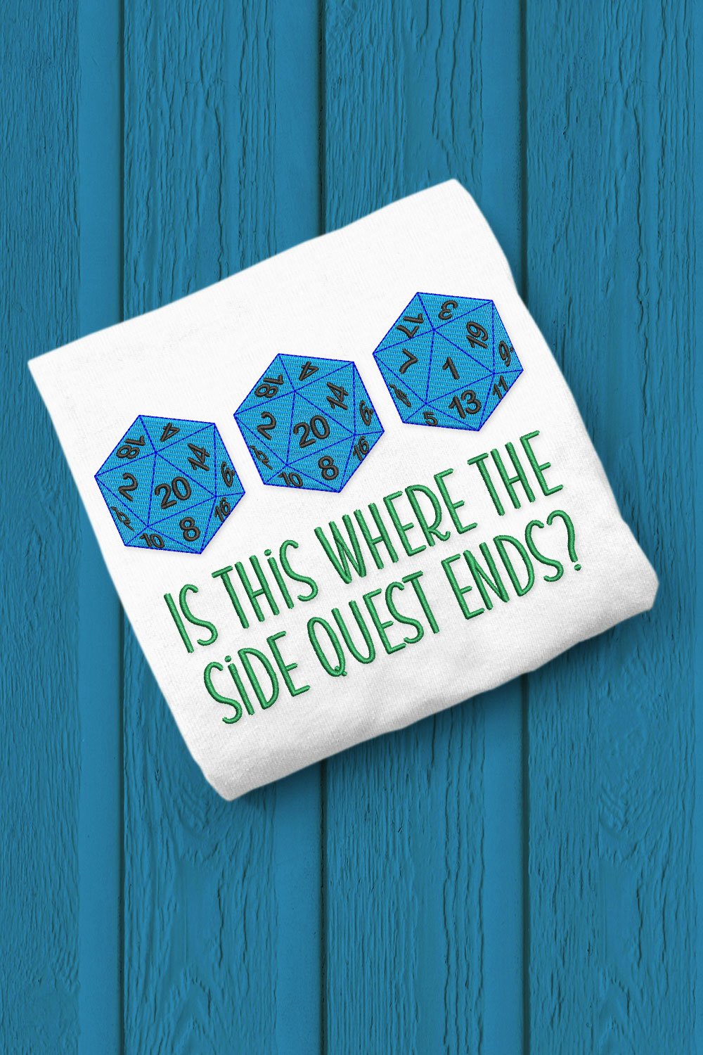 D20 Side Quest 2021 Embroidery Design