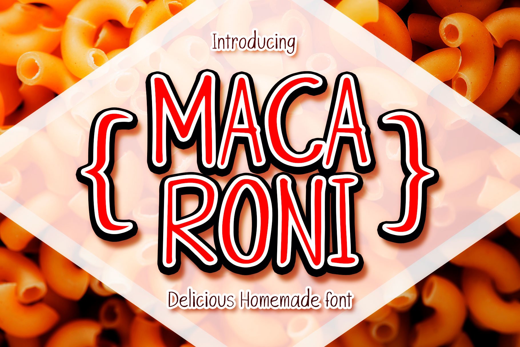 Macaroni handwritten font