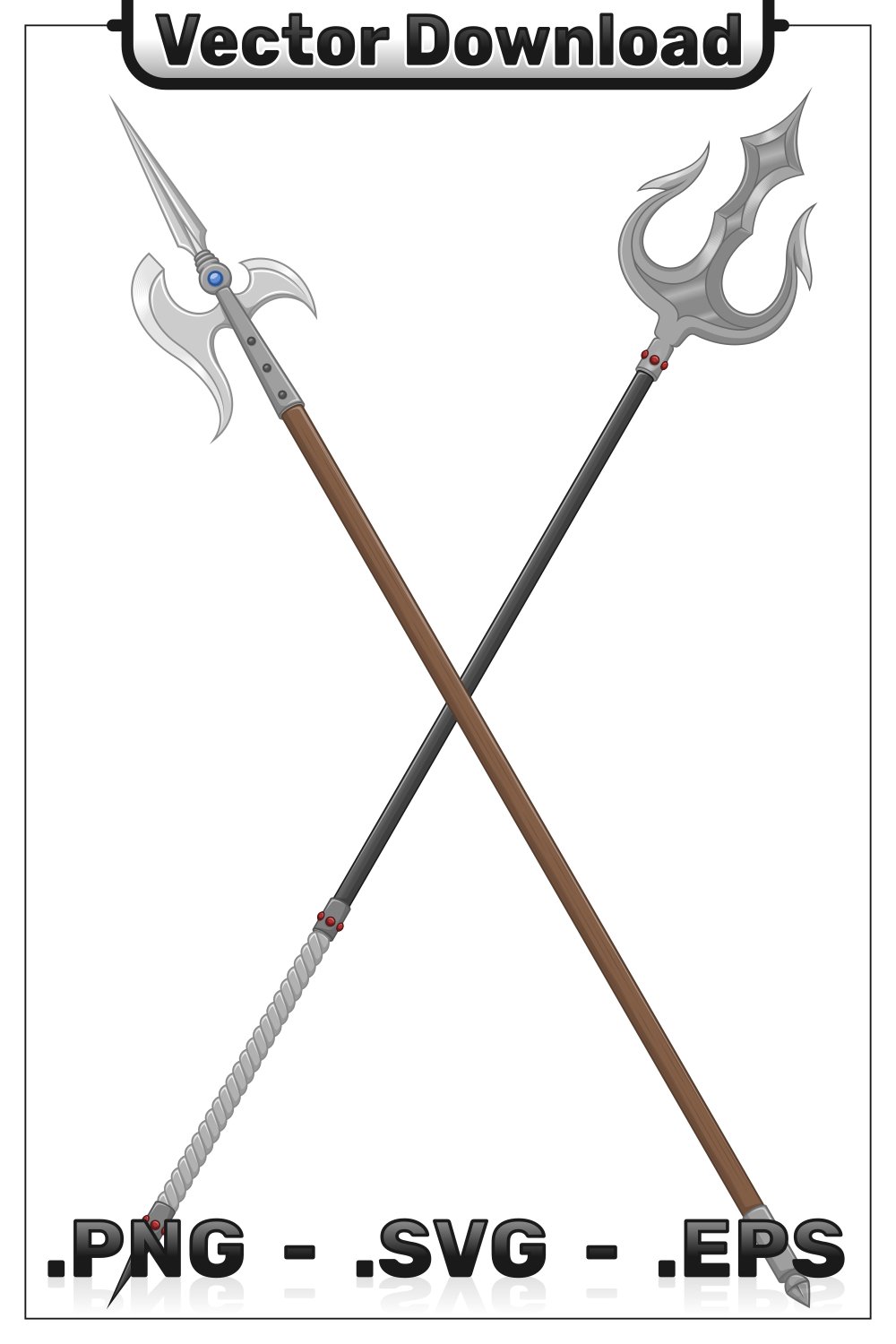 Vector Design Of Ancient Polearms