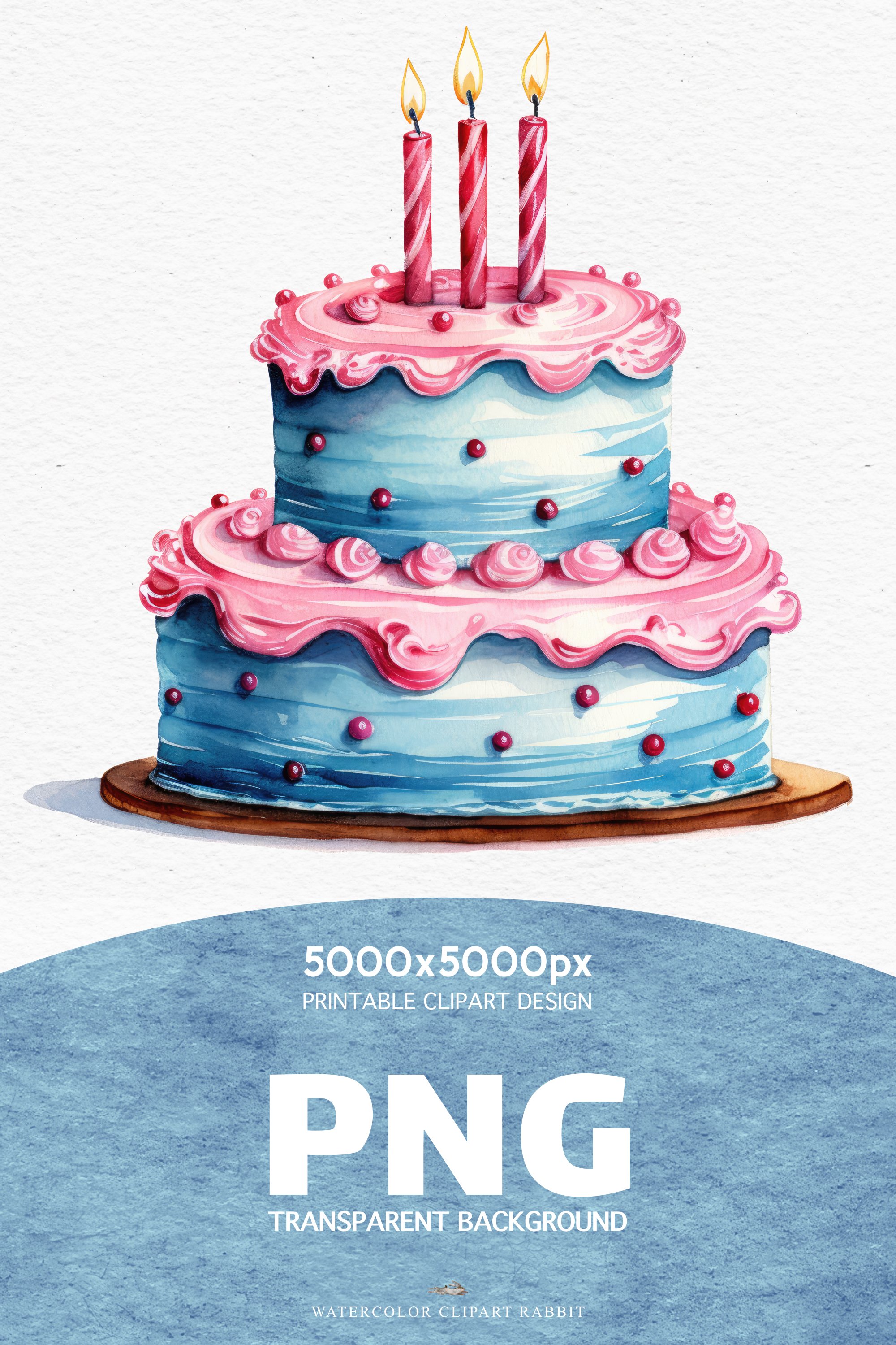 Blue Birthday Cake Clipart Bakery Food Sweets Boy Party PNG