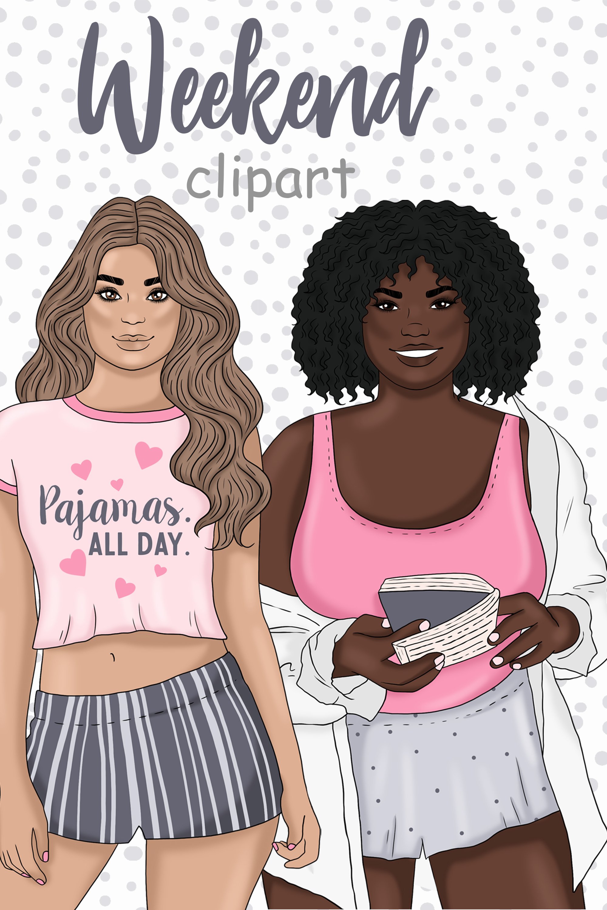 Weekend GIRLS Valentines Stickers Galentines Day (1005882)