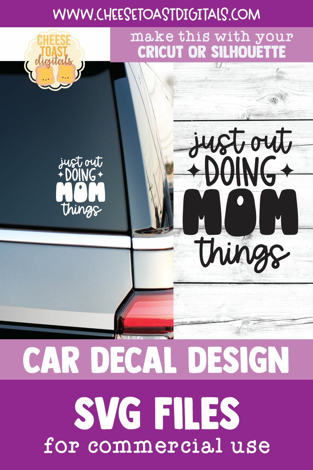 Mom Car Decal SVG | Funny Motherhood Car Design